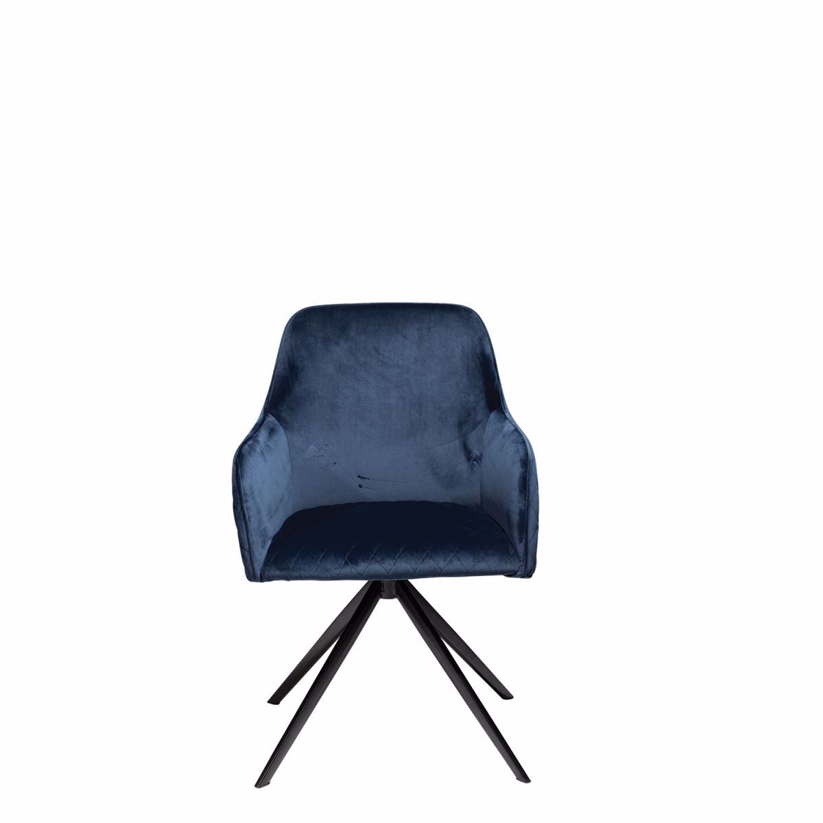 Blue velvet rolling chair store